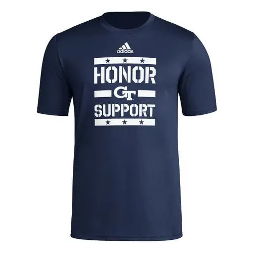 Adidas Georgia Tech Yellow Jackets Honor & Support Pre-game T-shirt