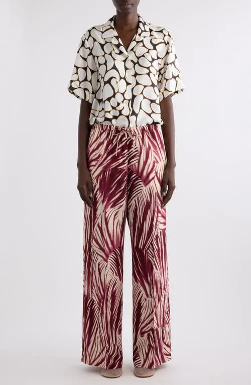 Dries Van Noten Printed Drawstring Pants