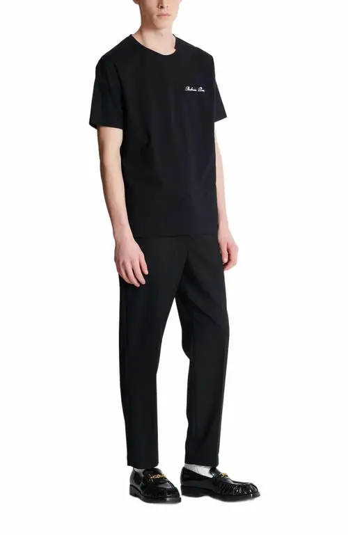 Balmain Embroidered Signature T-shirt - Black