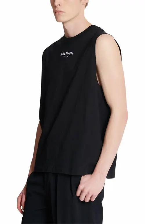Balmain Paris Embroidered Vest Top - Black