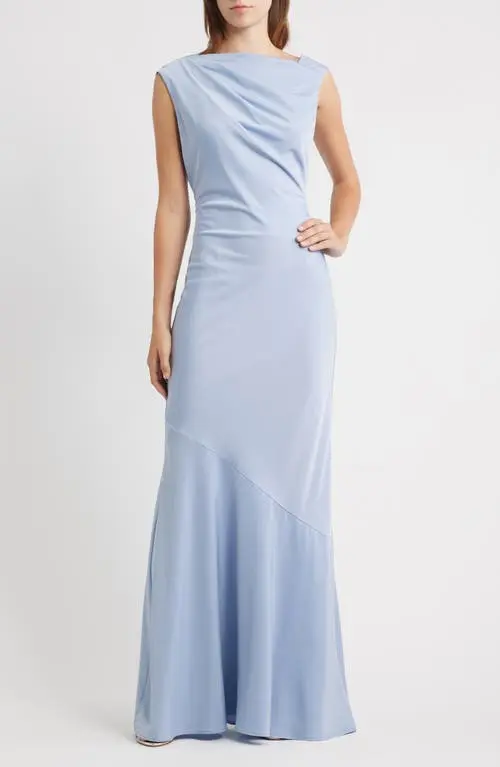 Lulus Vida Pleated Bodice Cocktail Maxi Dress