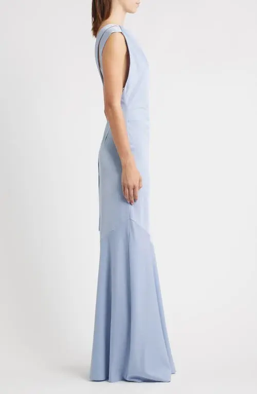 Lulus Vida Pleated Bodice Cocktail Maxi Dress