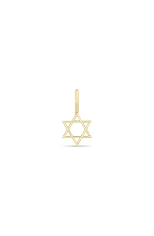 Zoe Chicco 14k Gold Star Of David Charm - Yellow Gold
