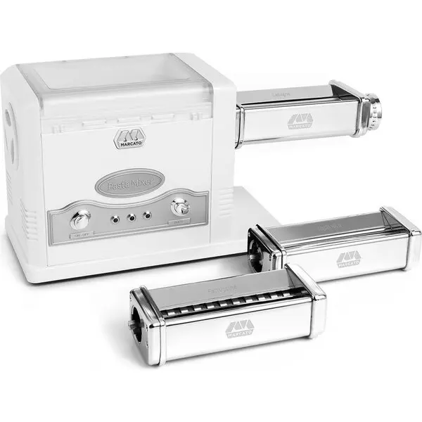 MARCATO Electric Pasta Fresca Machine, Includes Lasagna, Fettuccine - Silver