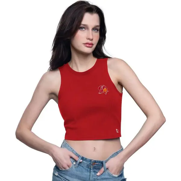 STARTER Tampa Bay Buccaneers Cropped Tank Top - Red