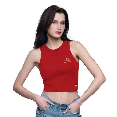 STARTER Tampa Bay Buccaneers Cropped Tank Top - Red