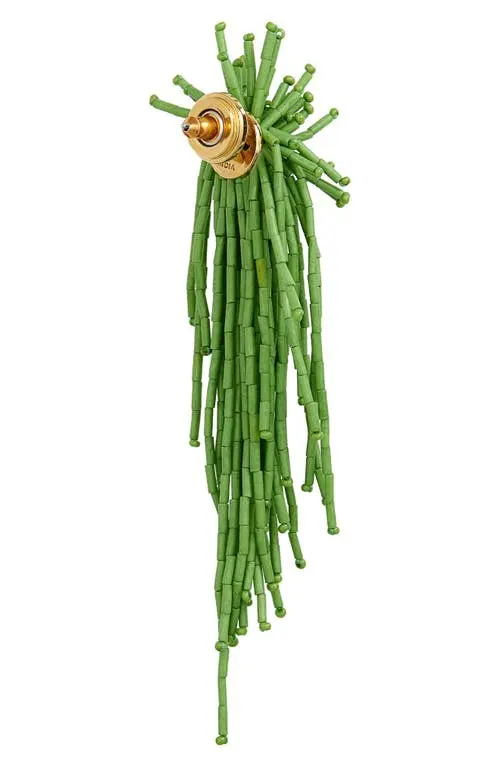 Oscar De La Renta Firework Beaded Tassel Earrings