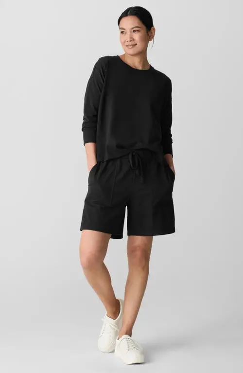 Eileen Fisher Stretch Organic Cotton Drawstring Shorts