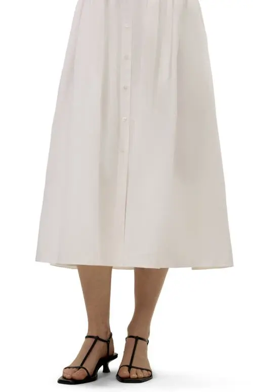 Rebecca Taylor Isla Poplin Midi Dress - Milk