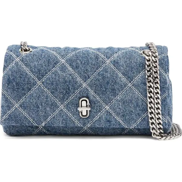 Marc Jacobs Quilted Denim Dual Chain Mini Bag - Light Wash Indigo