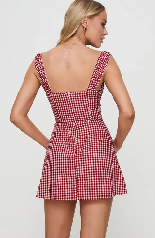Princess Polly Faubert Minidress - Red Gingham