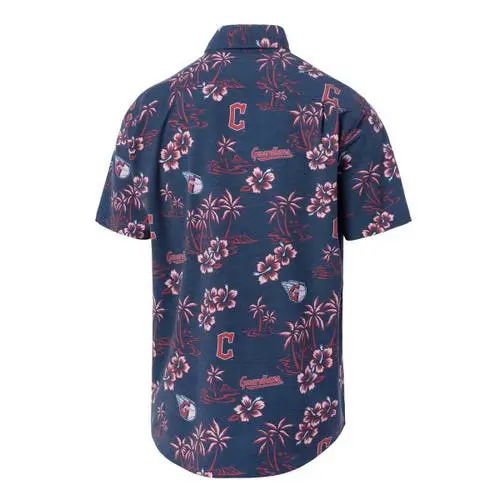 Reyn Spooner Cleveland Guardians Kekai Button-down Shirt - Navy