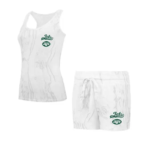 CONCEPTS SPORT Quartz Hacci Knit Tank Top & Shorts Sleep Set - Cream
