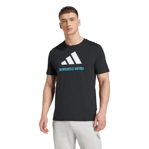 Adidas Newcastle United Three-stripe Wordmark T-shirt - Black
