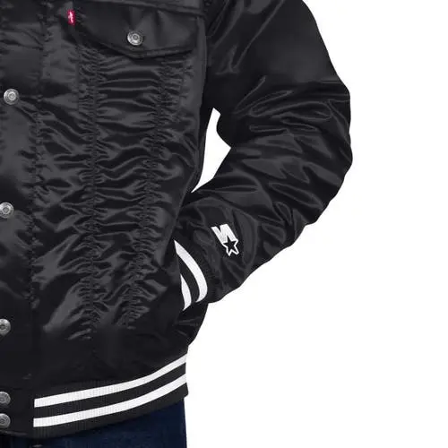 STARTER X Levi's Boston Celtics Silver Label Satin Trucker Jacket