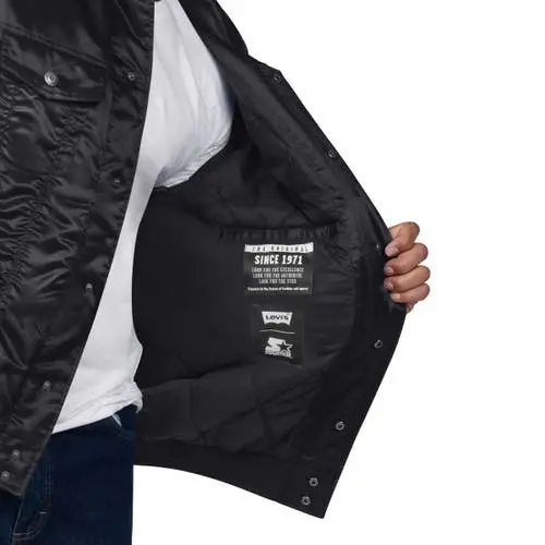 STARTER X Levi's Boston Celtics Silver Label Satin Trucker Jacket
