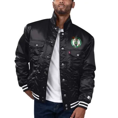 STARTER X Levi's Boston Celtics Silver Label Satin Trucker Jacket