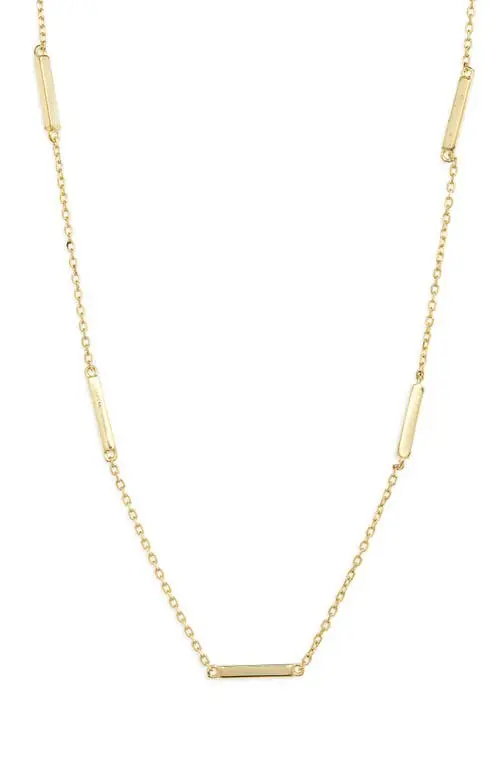 Shashi Bar Station Necklace - Gold