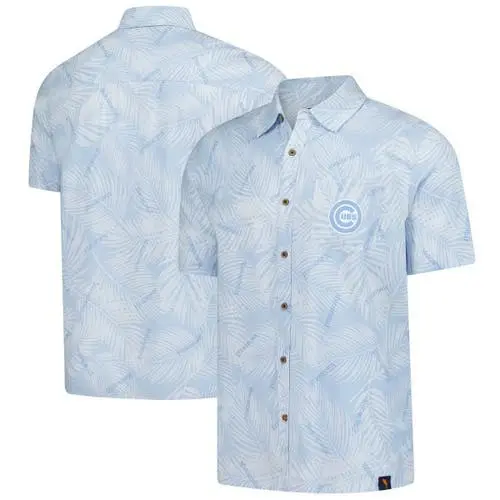 MARGARITAVILLE Chicago Cubs Linen Party Button-up Shirt
