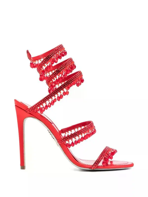 Rene Caovilla 110mm Chandelier Sandals - Red