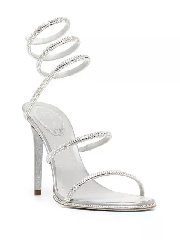 Rene Caovilla 110mm Cleo Embellished Sandals - Grey