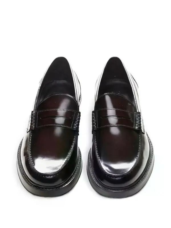 POCHE PARIS Leather Penny Loafers