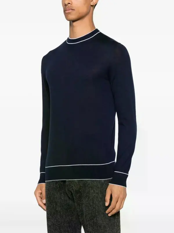 Eleventy Contrasting Trim Top - Blue