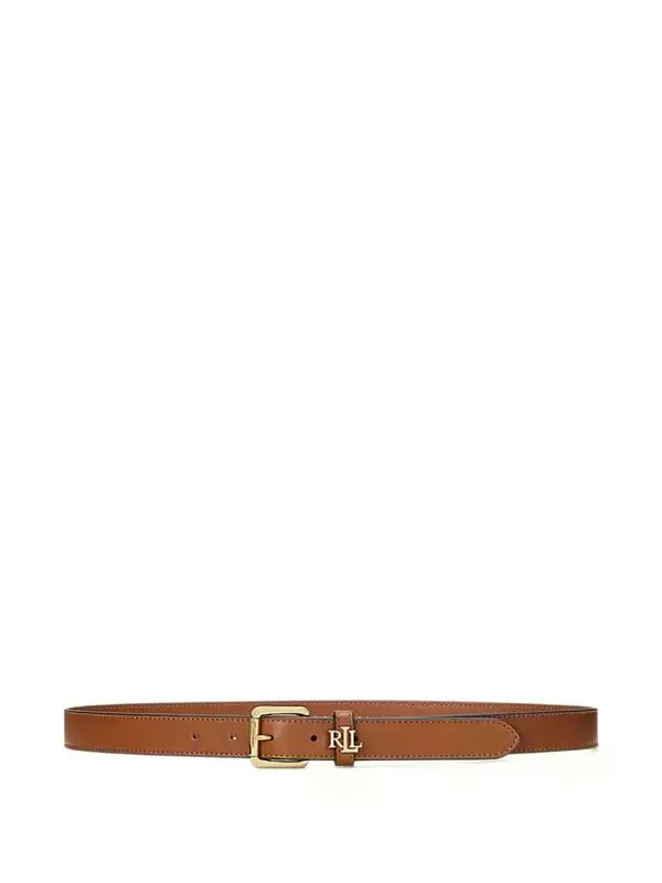 Ralph Lauren Logo-plaque Leather Belt - Brown