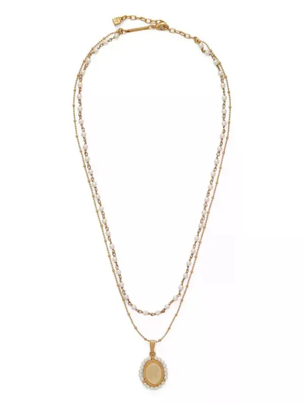 Dsquared2 Pearl-embellished Pendant Necklace - Gold