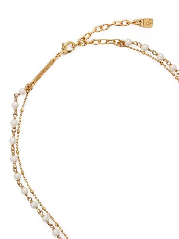 Dsquared2 Layered Pearl Necklace - Gold