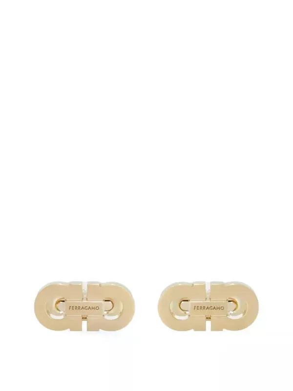FERRAGAMO Double Gancini Cufflinks - Gold