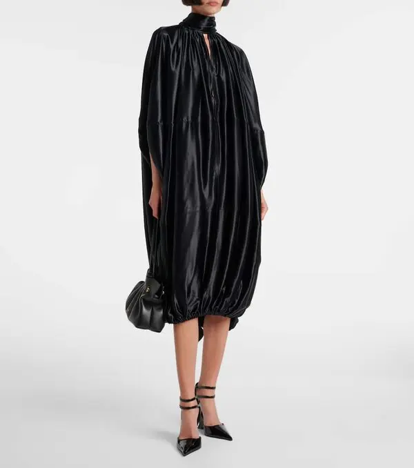 FERRAGAMO Satin Midi Dress