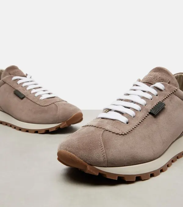 Brunello Cucinelli Suede Low Top Sneakers