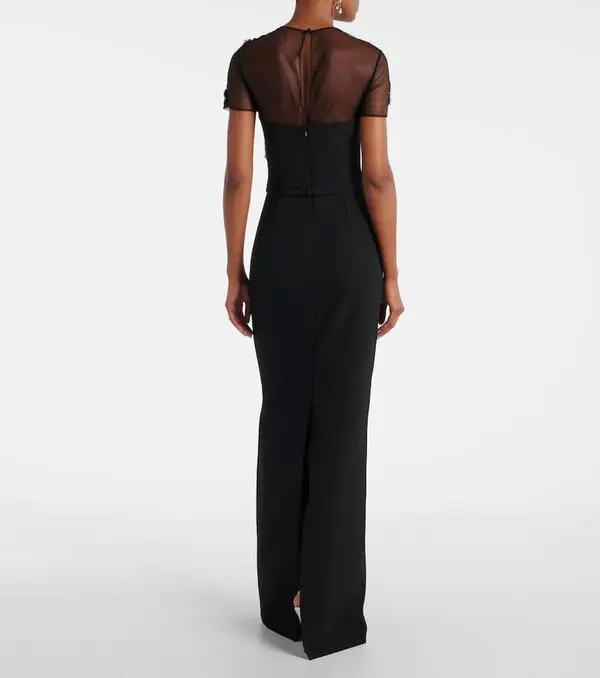Safiyaa Embellished Crepe Gown
