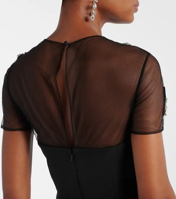 Safiyaa Embellished Crepe Gown