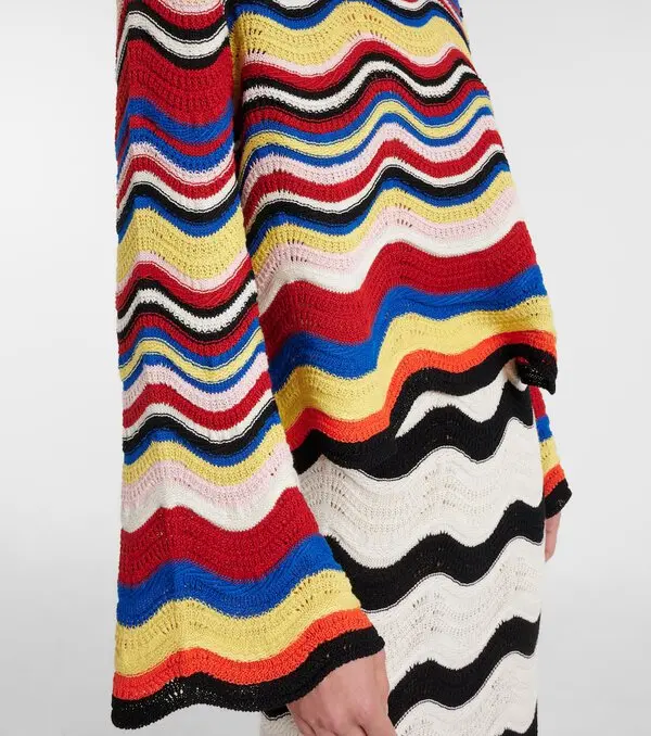 La DoubleJ Chevron Crochet Cotton Top