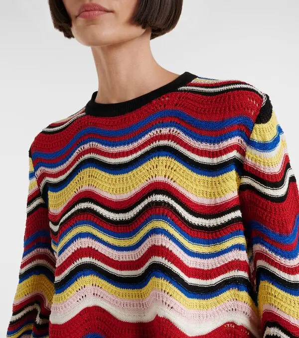 La DoubleJ Chevron Crochet Cotton Top