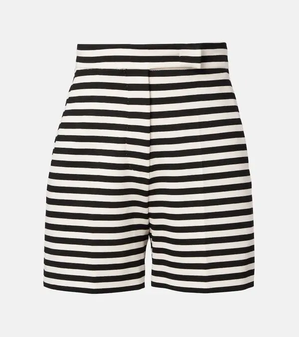 Max Mara Ornica Striped High-rise Shorts