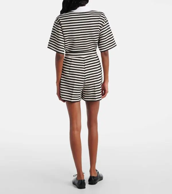 Max Mara Ornica Striped High-rise Shorts