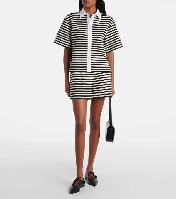 Max Mara Ornica Striped High-rise Shorts