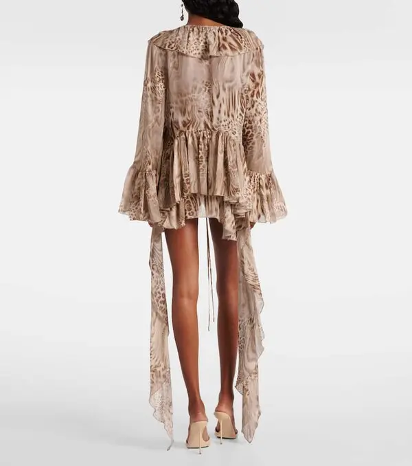 Blumarine Leopard-print Chiffon Top