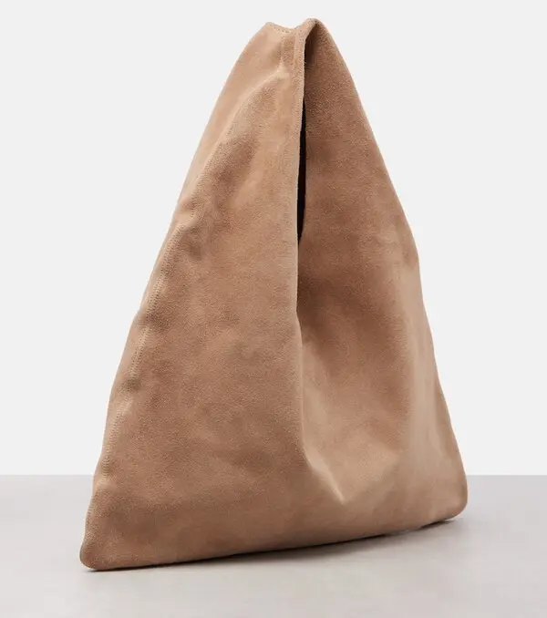THE ROW Bindle Small Suede Top-handle Bag - Beige