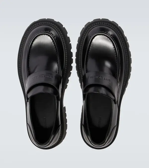 Balenciaga Tractor Leather Loafers