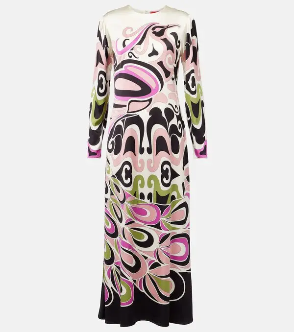 La DoubleJ Clingy Swing Printed Midi Dress