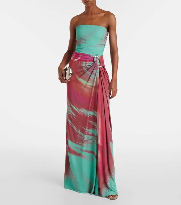 Simkhai Emma Printed Jersey Maxi Dress