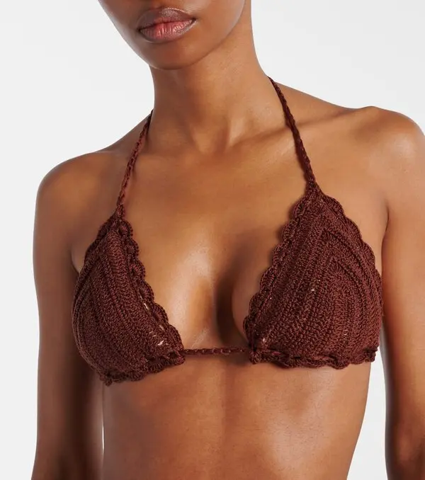 Anna Kosturova Crochet Cotton Bikini Top