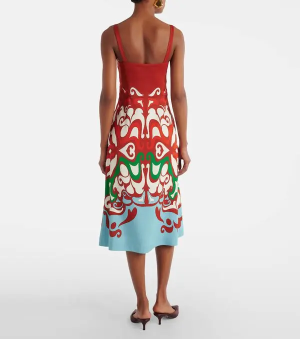 La DoubleJ Phoenix Placée Satin Midi Dress