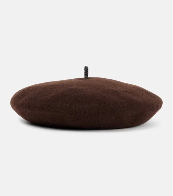 Brunello Cucinelli Wool Beret - Brown