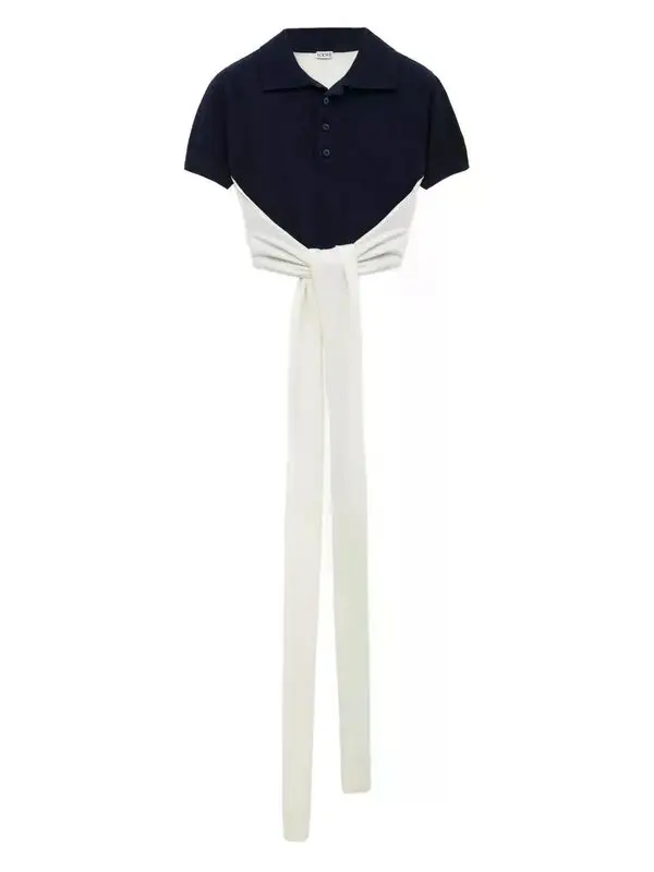 Loewe Knot-detail Polo Top - Blue