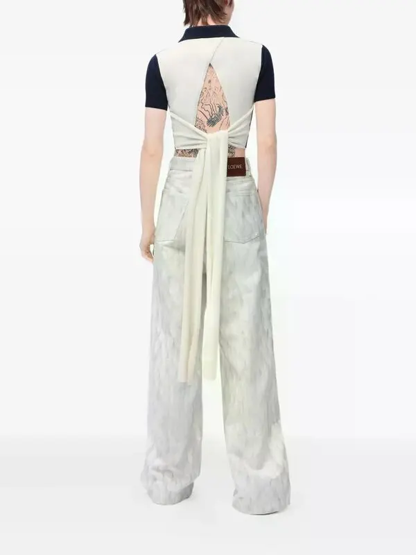 Loewe Knot-detail Polo Top - Blue